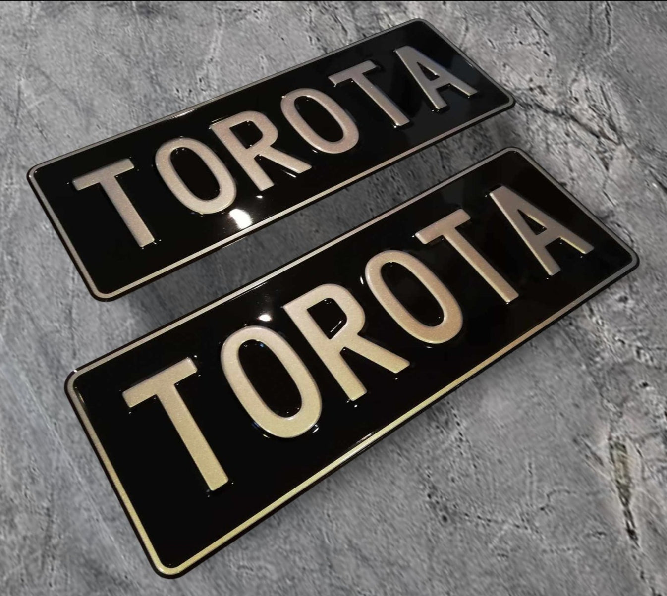 Custom/Personalised Show Car Number Plates - PRESSED ALUMINIUM RAISED ...