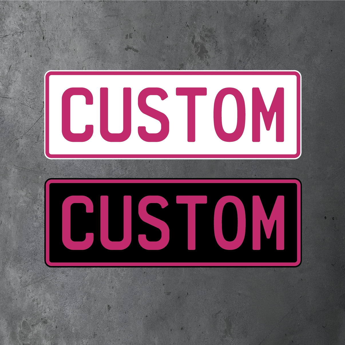 Custom/Personalised Show Car Number Plates - PRESSED ALUMINIUM RAISED ...