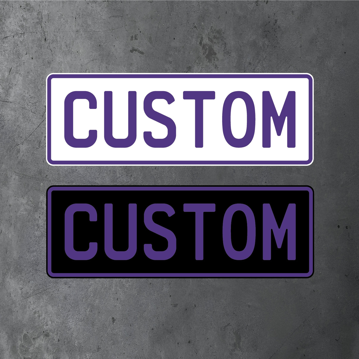 Custom/Personalised Show Car Number Plates - PRESSED ALUMINIUM RAISED ...