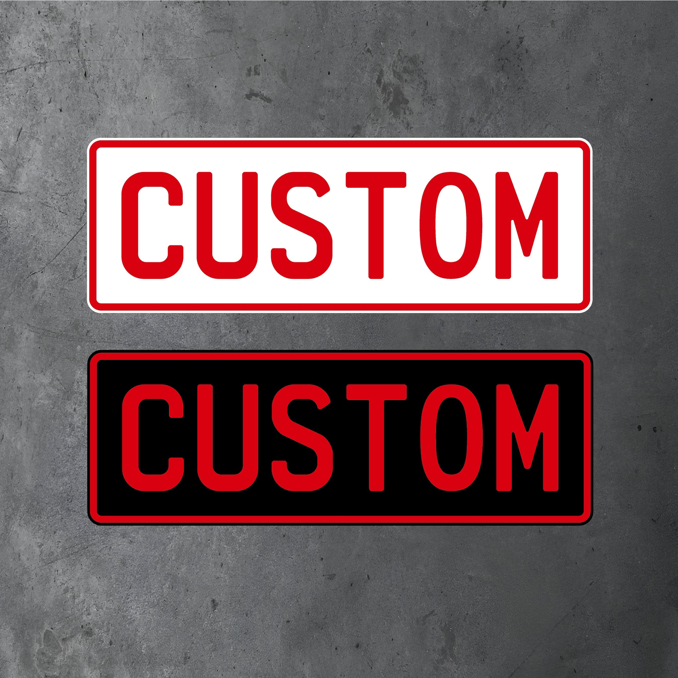 Custom/Personalised Show Car Number Plates - PRESSED ALUMINIUM RAISED ...