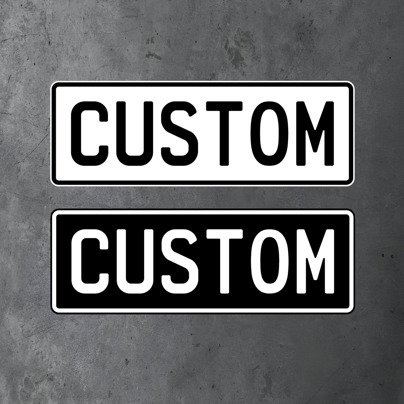 Custom/Personalised Show Car Number Plates - FLAT ACM – customcut