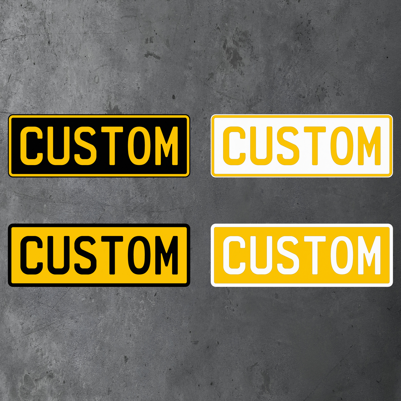 Custom/Personalised Show Car Number Plates - FLAT ACM – customcut