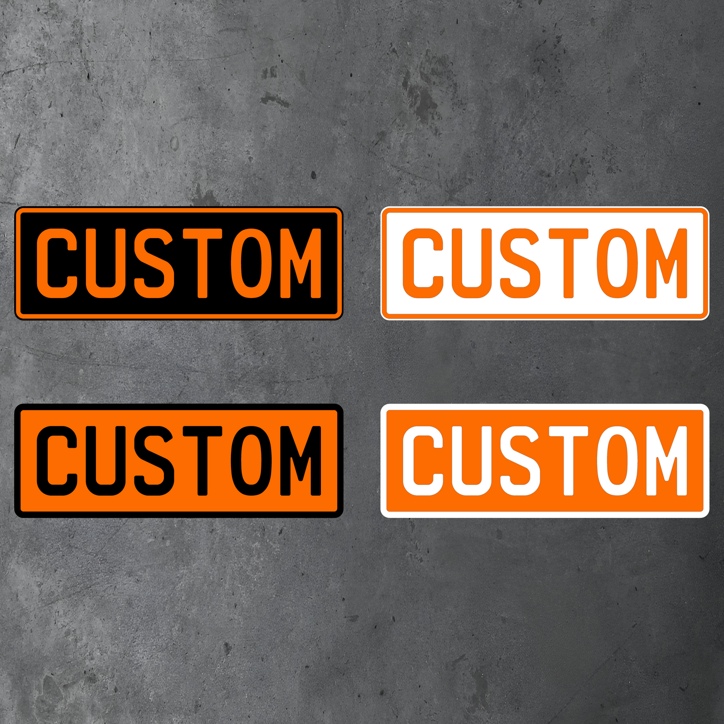 Custom/Personalised Show Car Number Plates - FLAT ACM – customcut