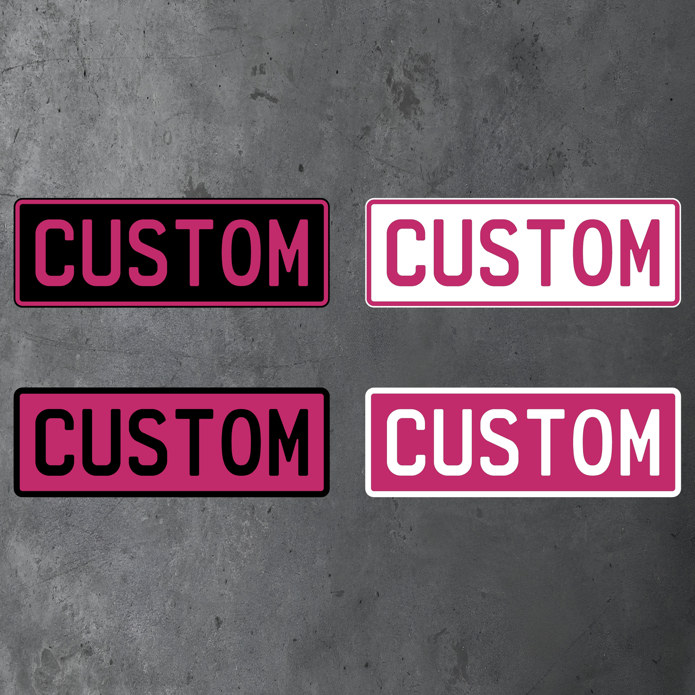 Custom/Personalised Show Car Number Plates - FLAT ACM – customcut