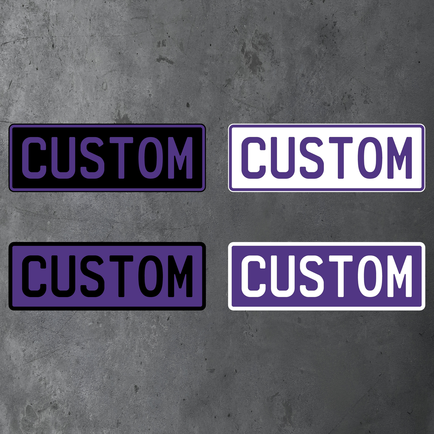 Custom/Personalised Show Car Number Plates - FLAT ACM – customcut