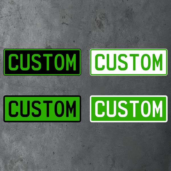 Custom/Personalised Show Car Number Plates - FLAT ACM – customcut