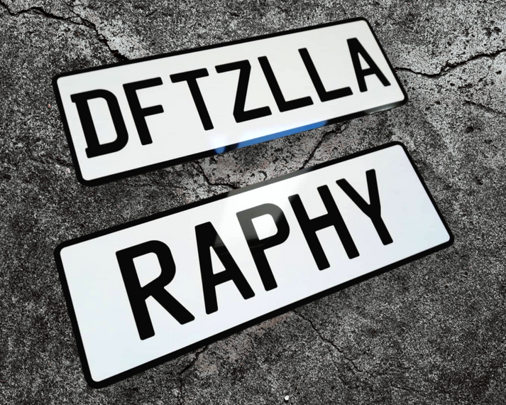 Custom/Personalised Show Car Number Plates - FLAT ACM – customcut